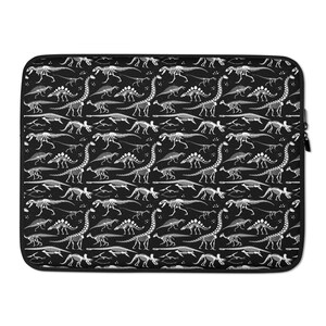 Dinosaur Skeleton Laptop Sleeve, Fossil Bones Computer Case, Dino ...