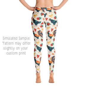 CHICKEN Leggings, Capri, Plus, Kids, Shorts, Joggers, Roosters ...