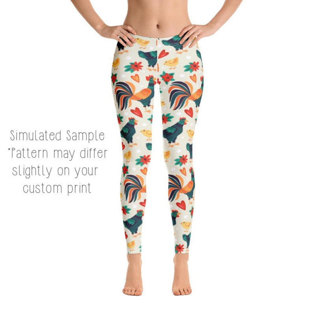CHICKEN Leggings, Capri, Plus, Kids, Shorts, Joggers, Roosters ...
