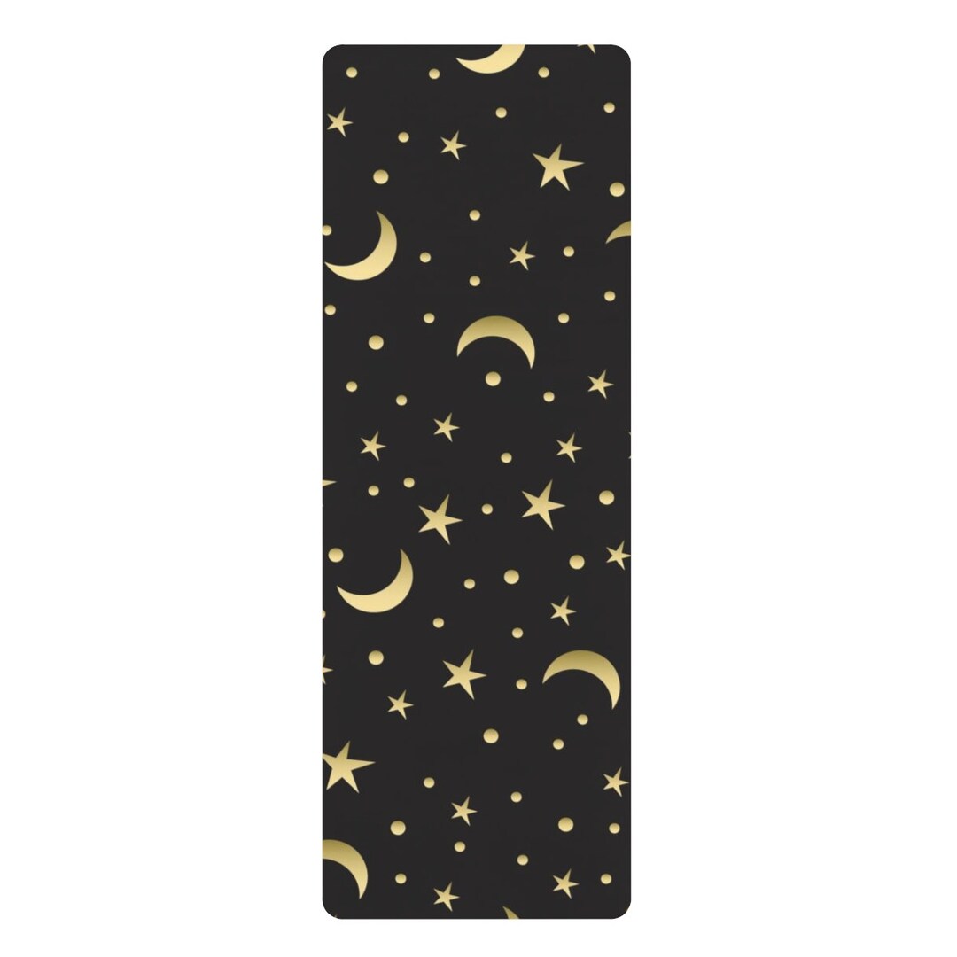 Moon and Stars Yoga Mat, Foam Yoga Mat, Microfiber Rubber Backed Yoga ...