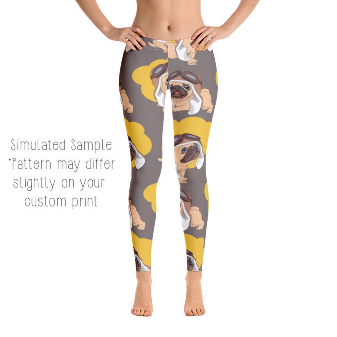 PUG Leggings, Capri, Plus, Kids, Shorts, Joggers, Dog, Puppy, Pooch ...