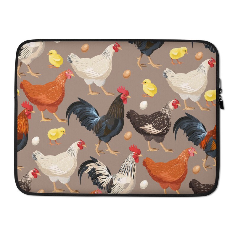 Chicken Laptop Sleeve, Cute Farm Animal Laptop Case, Funny Chicken ...