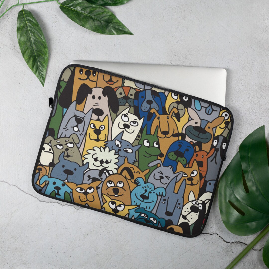 Dog Print Laptop Sleeve, 13 Inch, 15 Inch, Ipad, Case, Protective ...