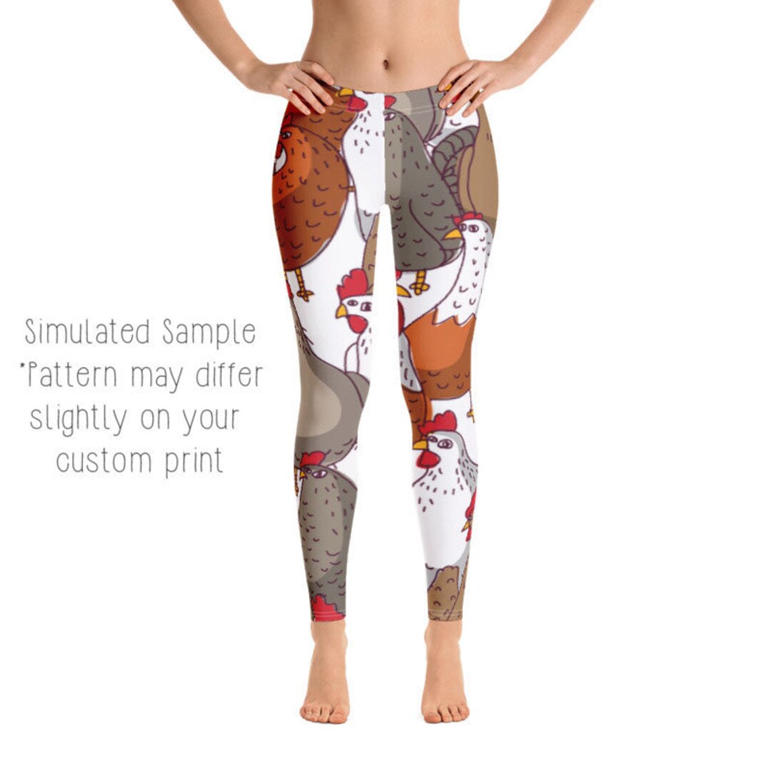 CHICKEN Leggings, Capri, Plus, Kids, Shorts, Joggers, Roosters ...