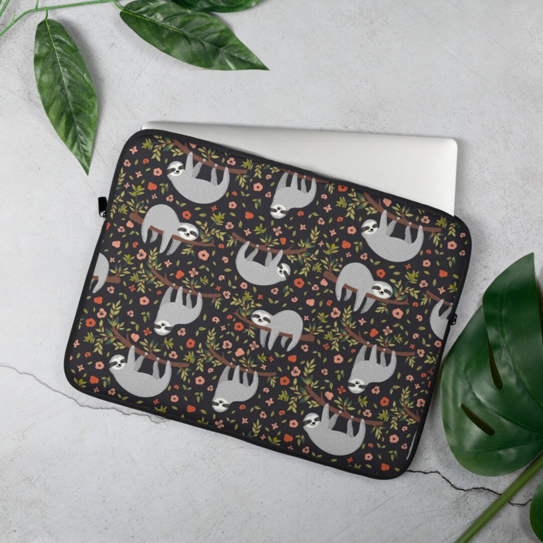 Sloth Print Laptop Sleeve, 13 Inch, 15 Inch, iPad Case, Protective ...