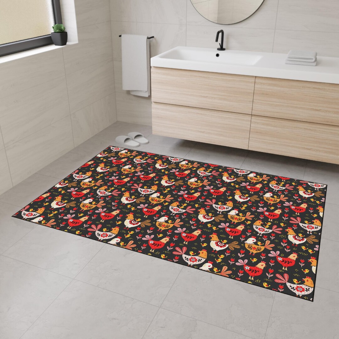 CHICKENS Roosters Hens Heavy Duty FLOOR MAT - Floormat, Doormat, Rug ...