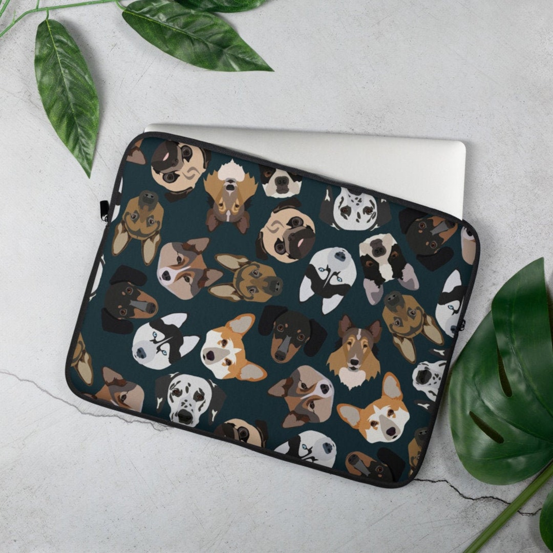Dog Print Laptop Sleeve, 13 Inch, 15 Inch, Ipad, Case, Protective ...