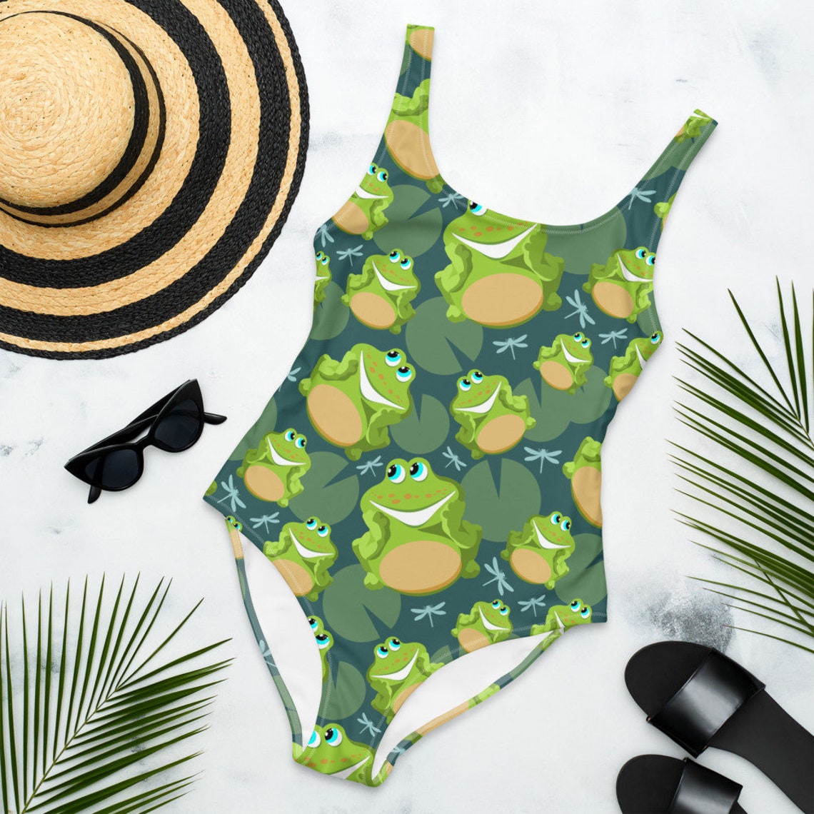Frog Bikini Swimsuit Bathing Suit Womens Youth Etsy