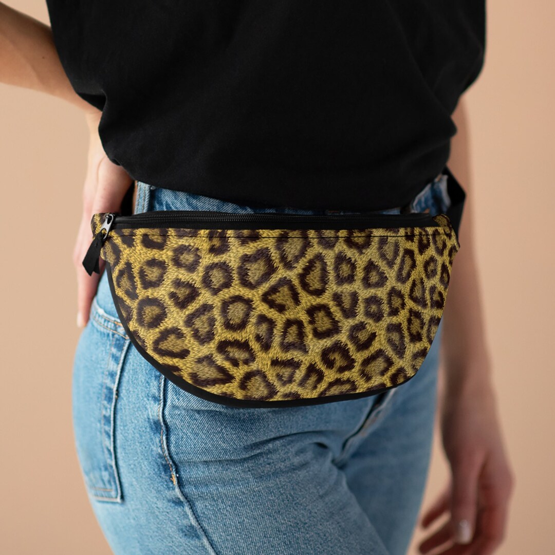 Leopard Print Fanny Pack Hip Pack, Pocket, Belt Pouch, Retro, Street ...