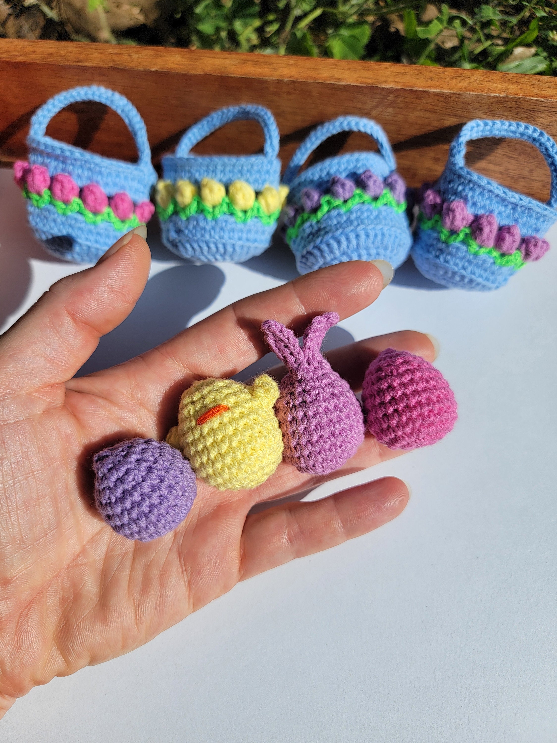Mini Easter Baskets With Egg Buddies Instant Pdf Digital Download - Etsy