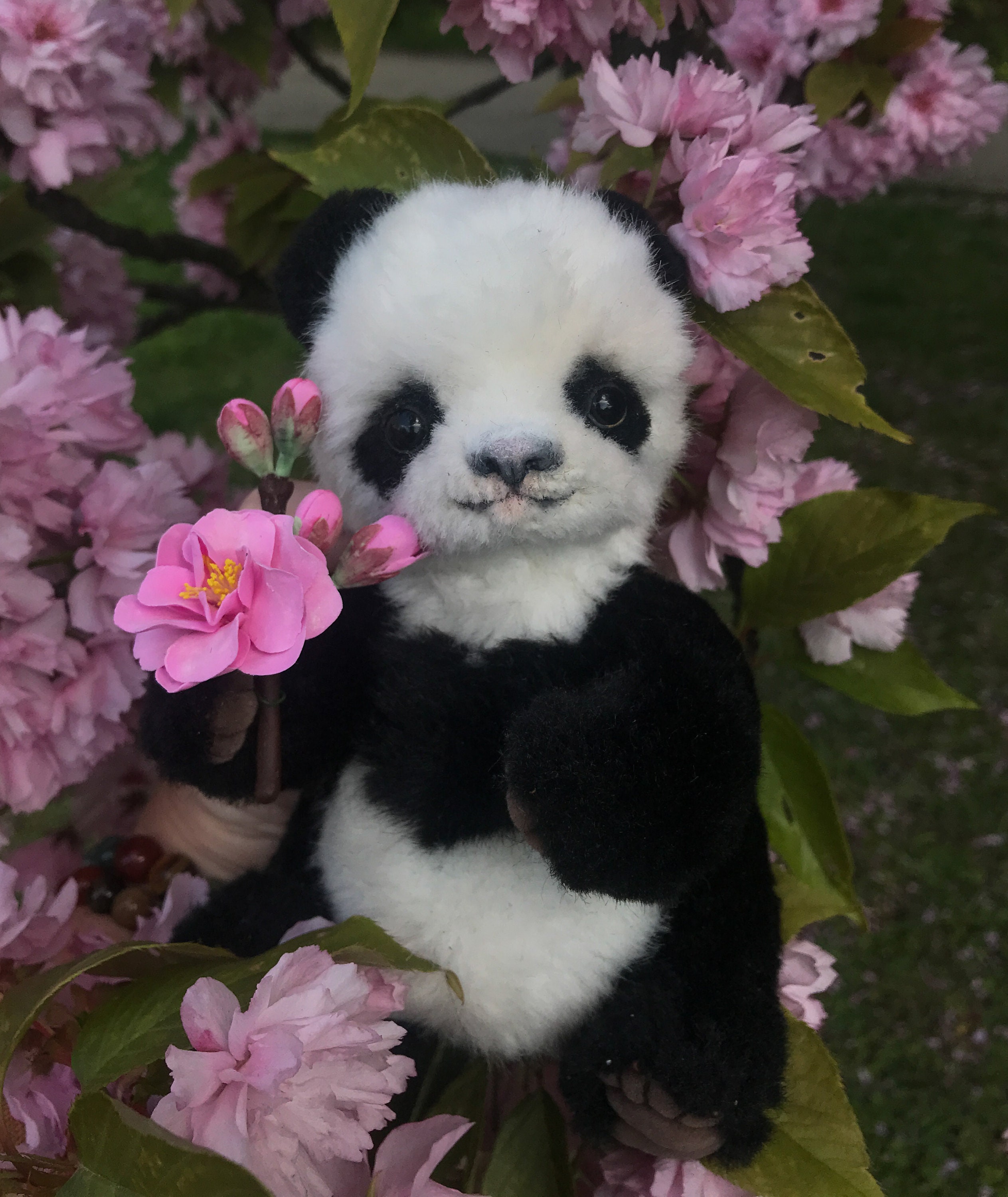 Artist Teddy Bear, Handmade Plushies Staffed Panda, Great Unique Gift ...