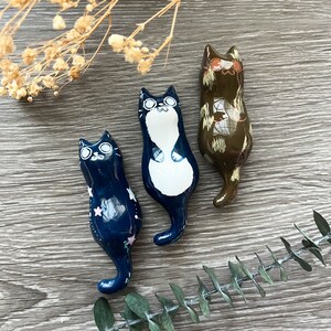 Cat Brush Pen Holder | Kitty Chopstick Holder | Handmade Brush Rest ...