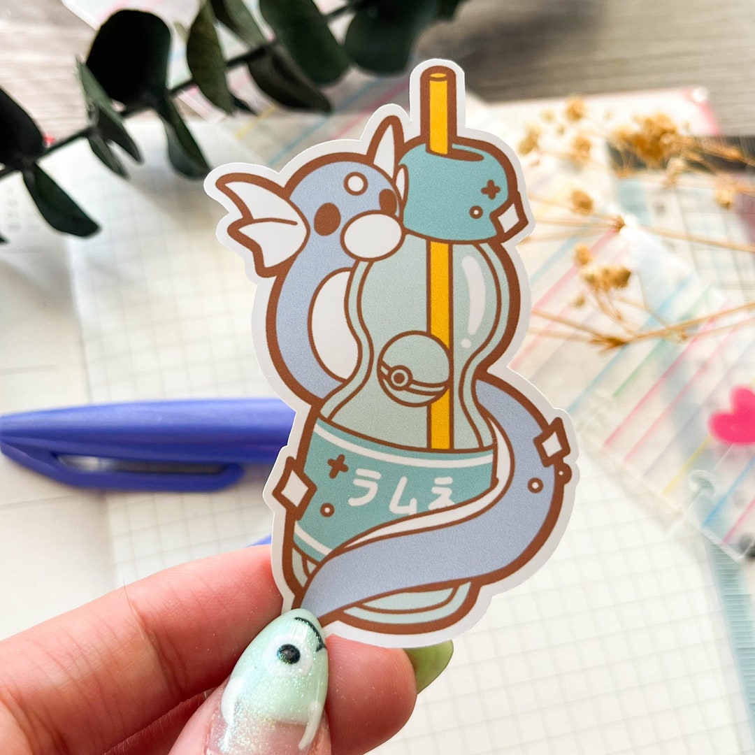 Dratini Ramune Soda Matte Vinyl Sticker | Cute Monster Sticker | Kawaii ...