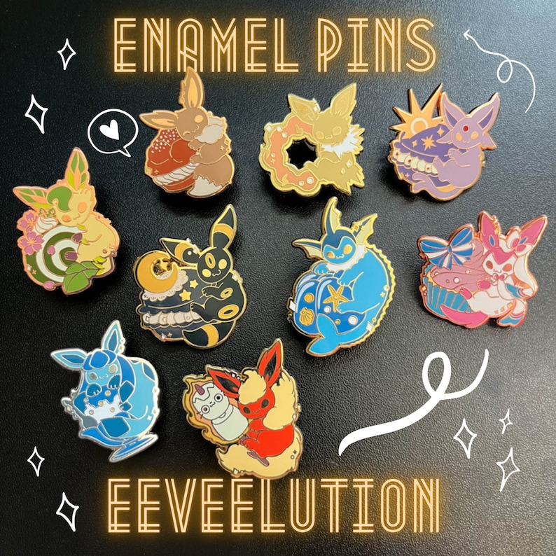 Espeon Macaron Hard Enamel Pins | Kawaii Eeveelution Lapel Pin | Cute ...