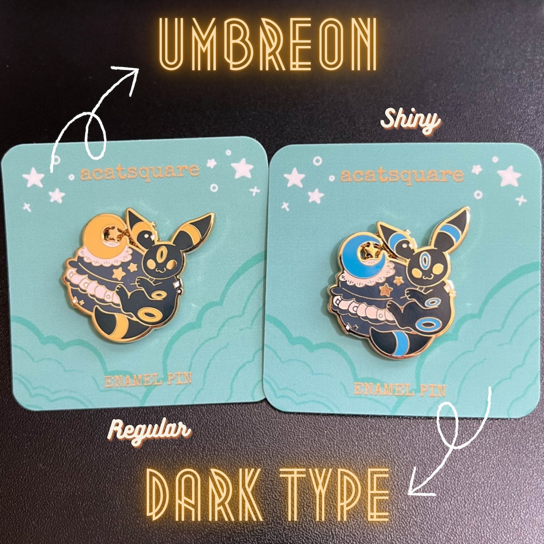 Umbreon Macaron Hard Enamel Pins | Kawaii Shiny Eeveelution Lapel Pin ...