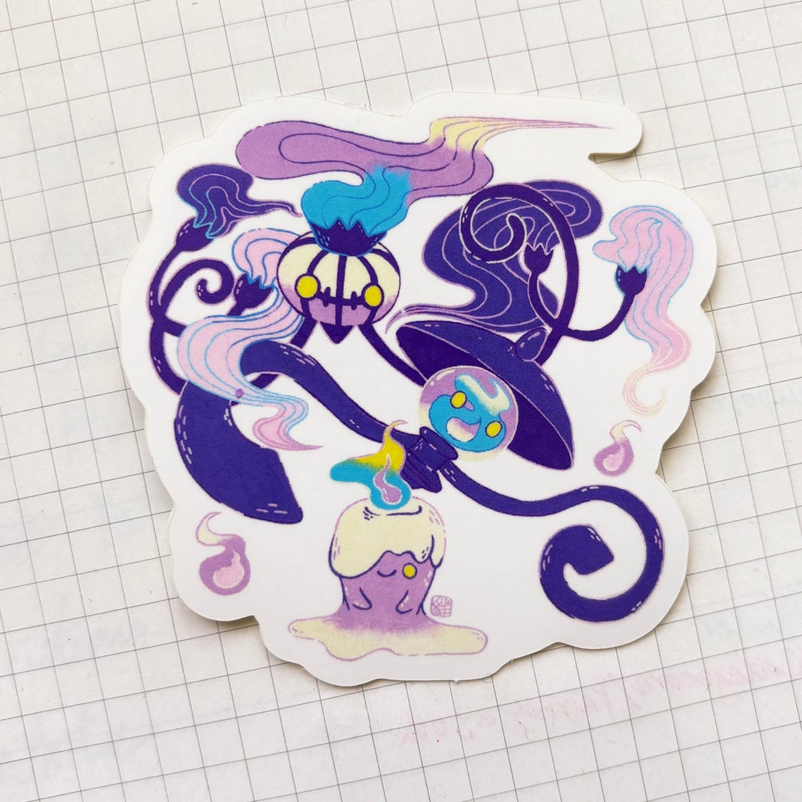 Litwick Lampent Chandelure Matte Vinyl Sticker | Anime Sticker | Cute ...