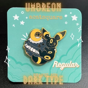 Umbreon Macaron Hard Enamel Pins | Kawaii Shiny Eeveelution Lapel Pin ...