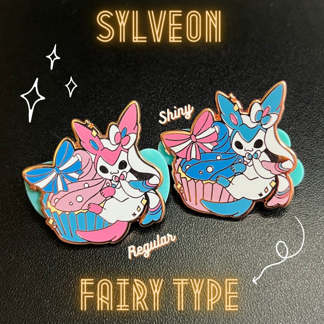 Sylveon Cupcake Hard Enamel Pins | Kawaii Eeveelution Lapel Pin | Cute ...