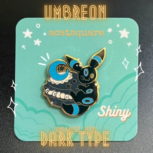 Umbreon Macaron Hard Enamel Pins | Kawaii Shiny Eeveelution Lapel Pin ...