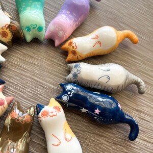 Cat Brush Pen Holder | Kitty Chopstick Holder | Handmade Brush Rest ...