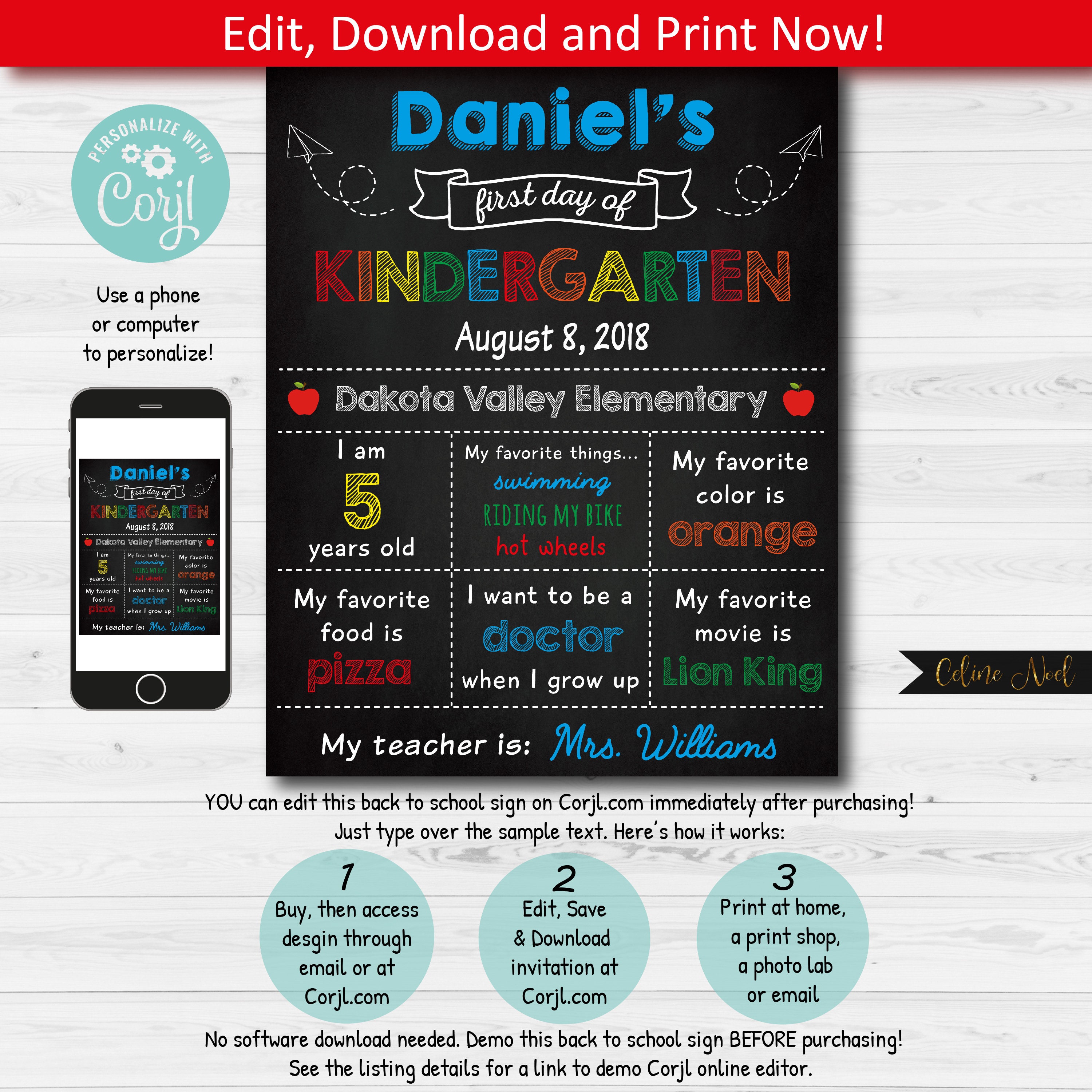 Back to School Sign First Day of School Sign Template Back - Etsy