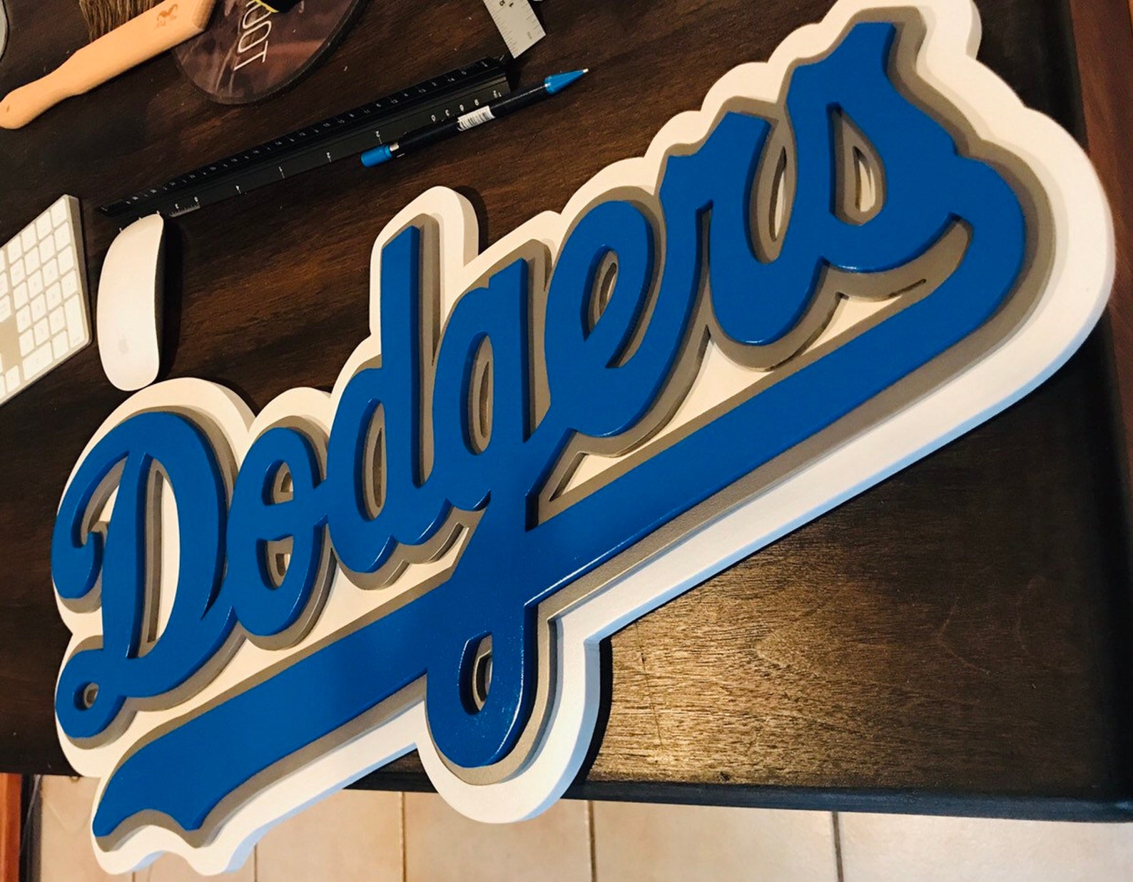 Dodgers 3D Logo - Etsy