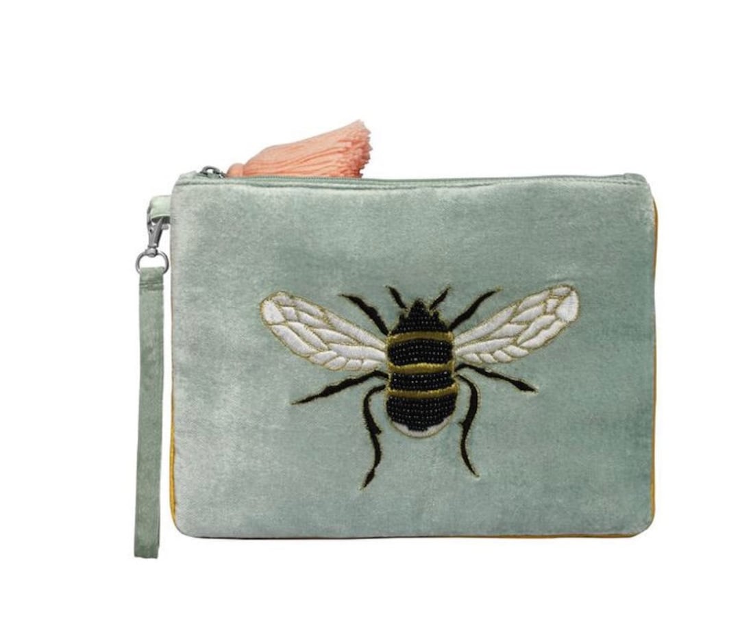 Velvet Bee Pouch Bee Make up Bag Make up Purse - Etsy