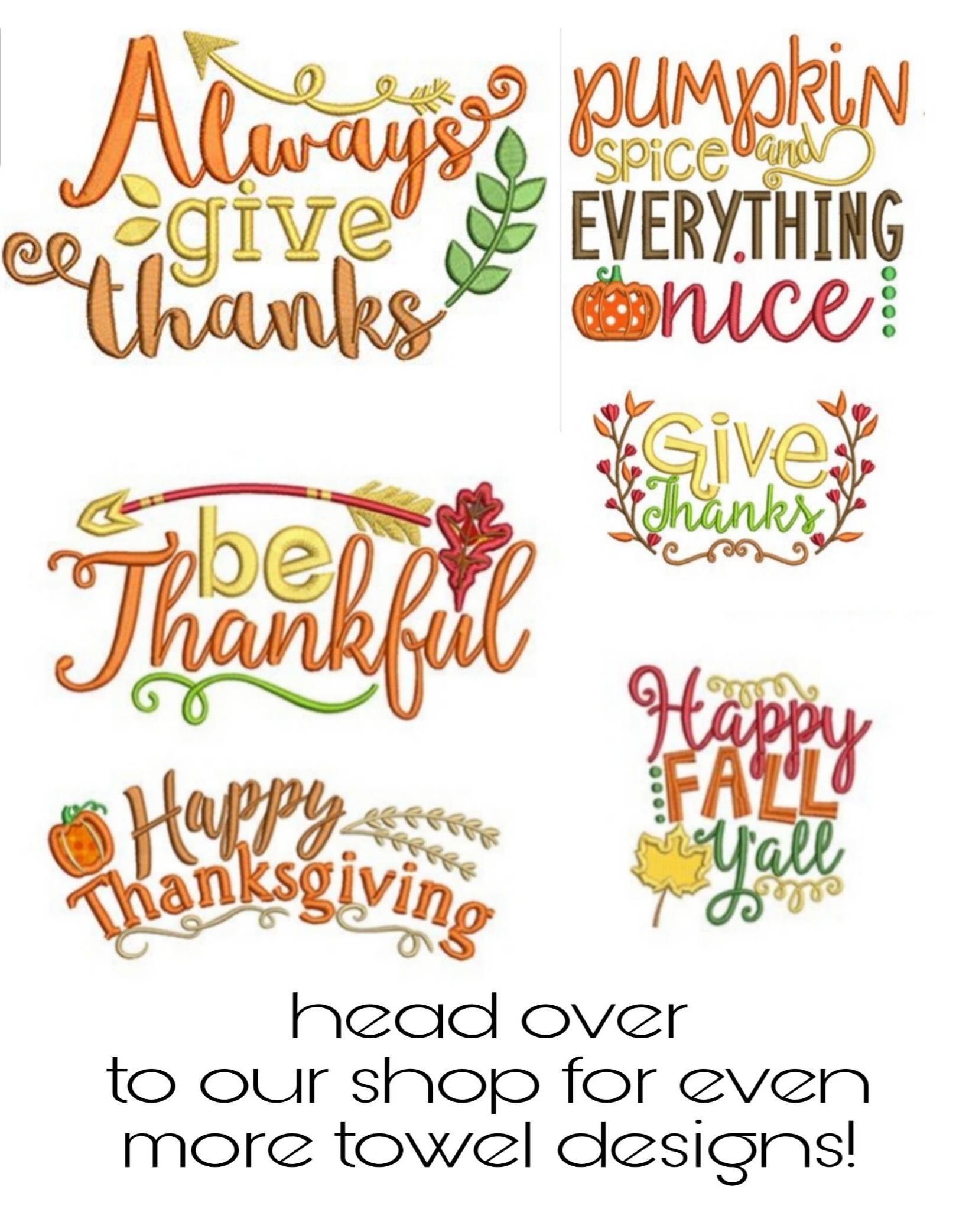 Fall Tea Towel/fall Decor/embroidered Fall Kitchen - Etsy