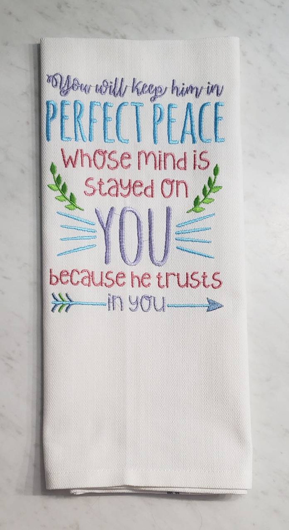 Soulful Sayings Embroidered Hand Towels/bible Verse Hand - Etsy