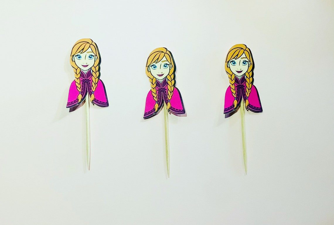 Anna and Elsa Cupcake Toppers Anna Cupcake Toppers Elsa - Etsy