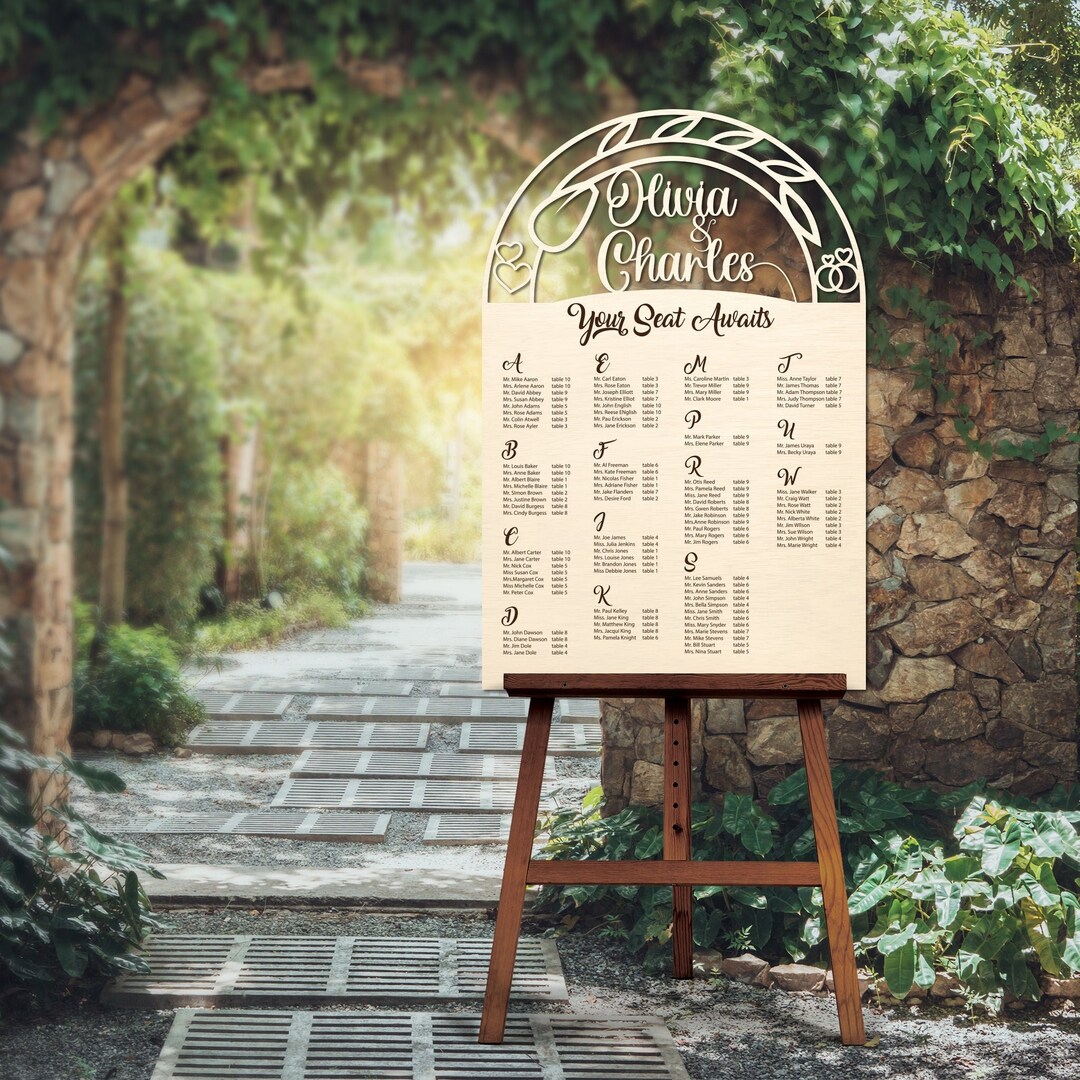 Personalized Wood Seating Chart Wedding Seating Chart - Etsy