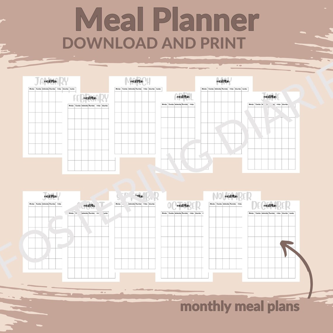 Meal Planning, Grocery List, Meal Planner, Weekly Meal Planner, Meal ...