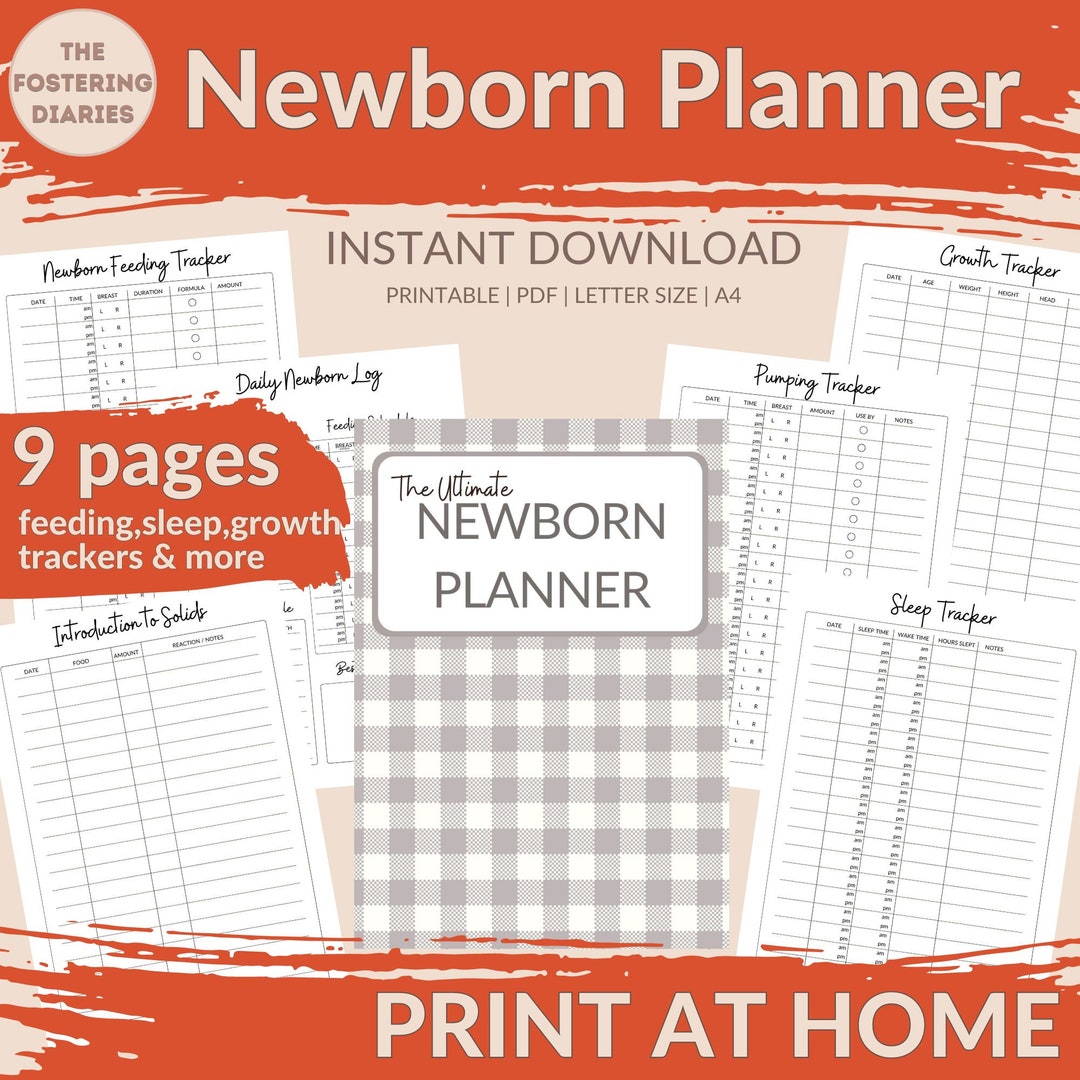 Printable Daily Baby Tracking Page | DIY Baby Tracking Log Book | Feed ...