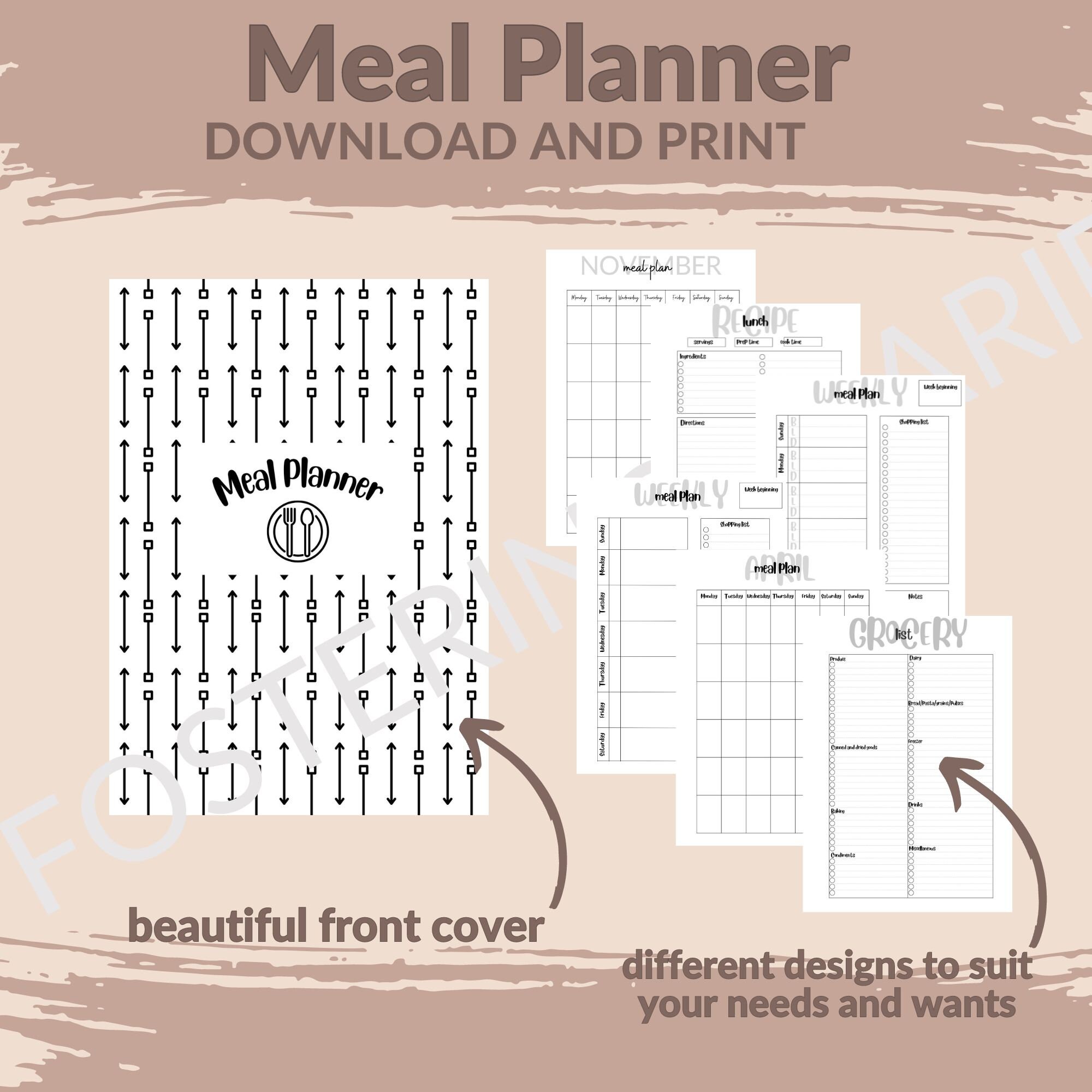 Meal Planning, Grocery List, Meal Planner, Weekly Meal Planner, Meal ...