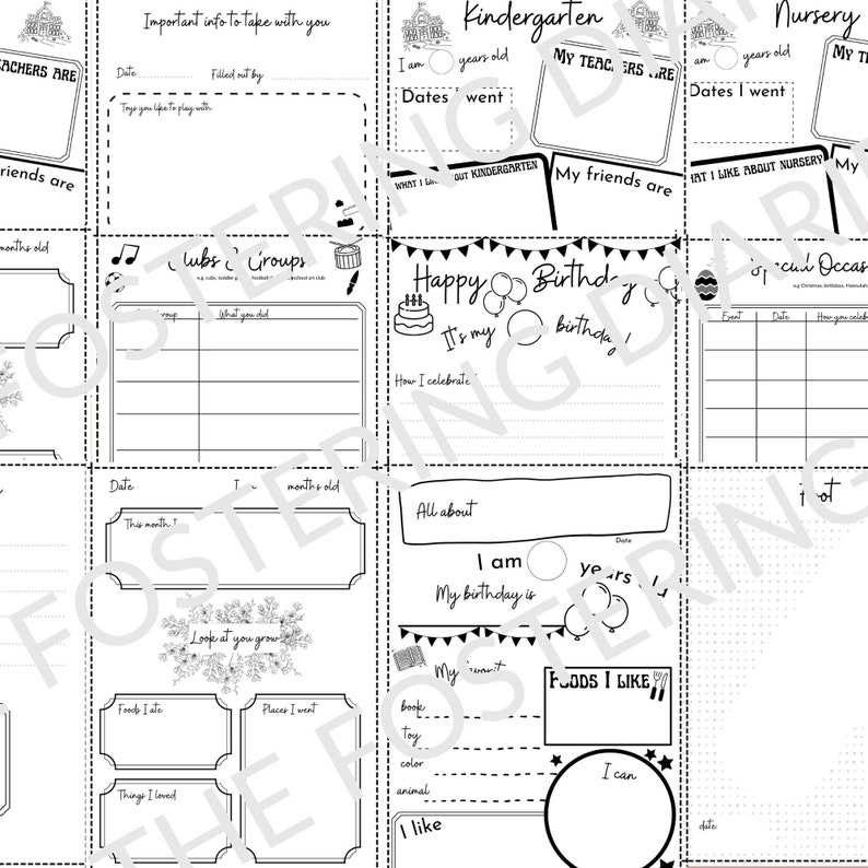 Foster Care Life Story Book: Printable Memory Binder (instant Download ...