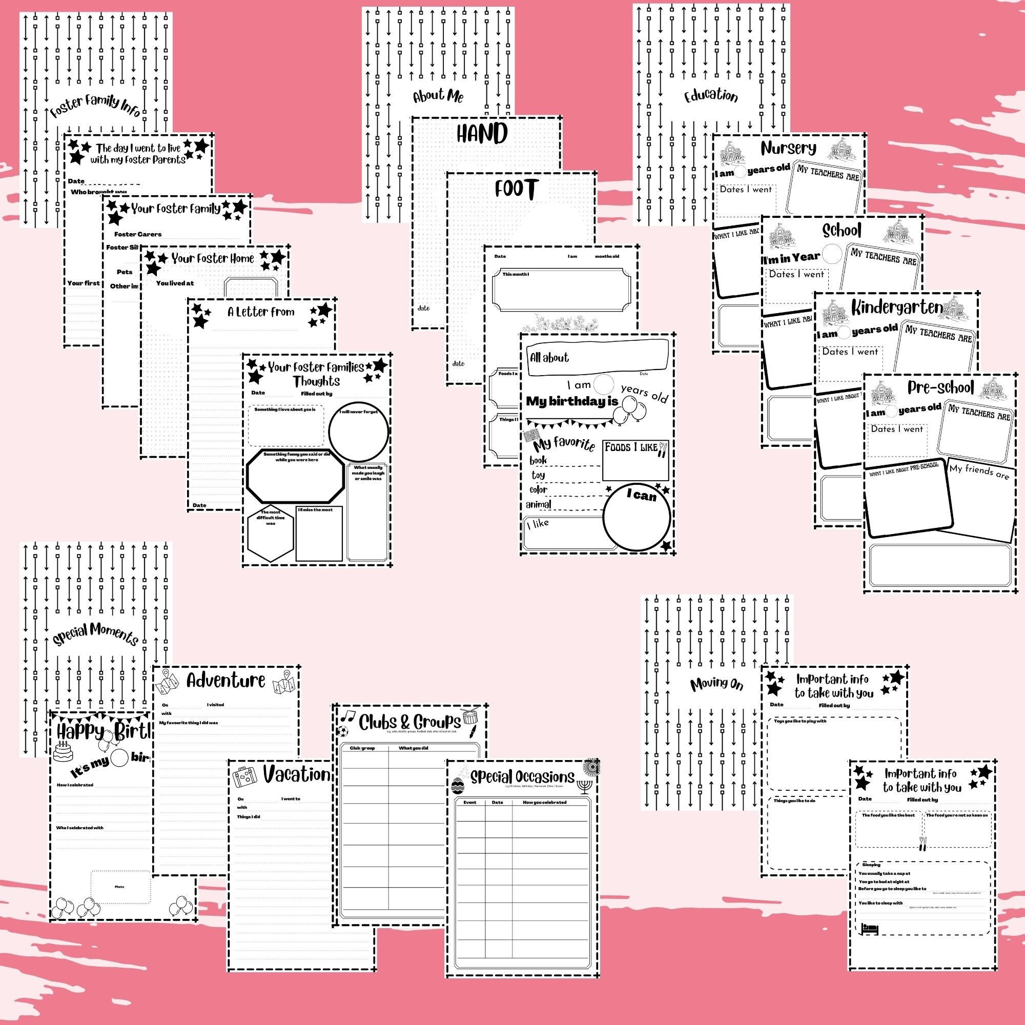 Foster Care Life Story Book: 25-page Printable Binder (PDF) - Etsy