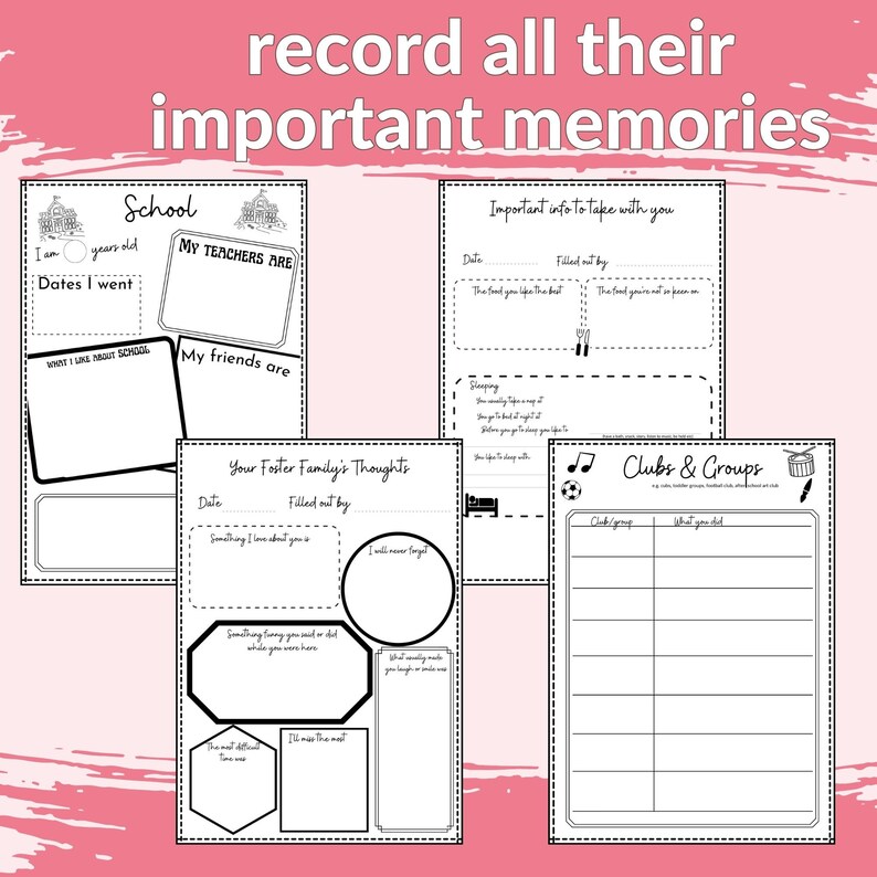 Foster Care Life Story Book: Printable Memory Binder (instant Download ...