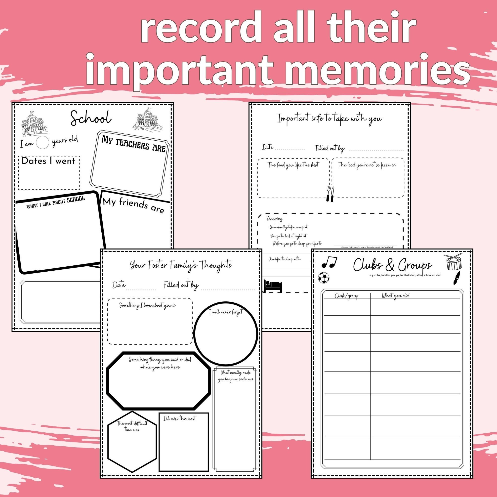 Foster Care Binder Life Book | Foster Carer Life Story Book | Printable ...