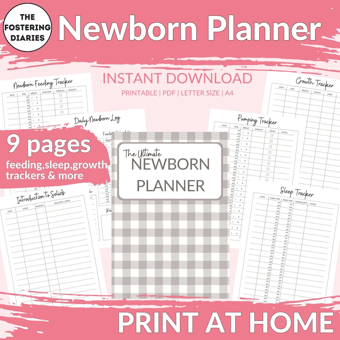 Newborn Planning Kit, Baby Planner, Newborn Daily Care Log, New Mom ...