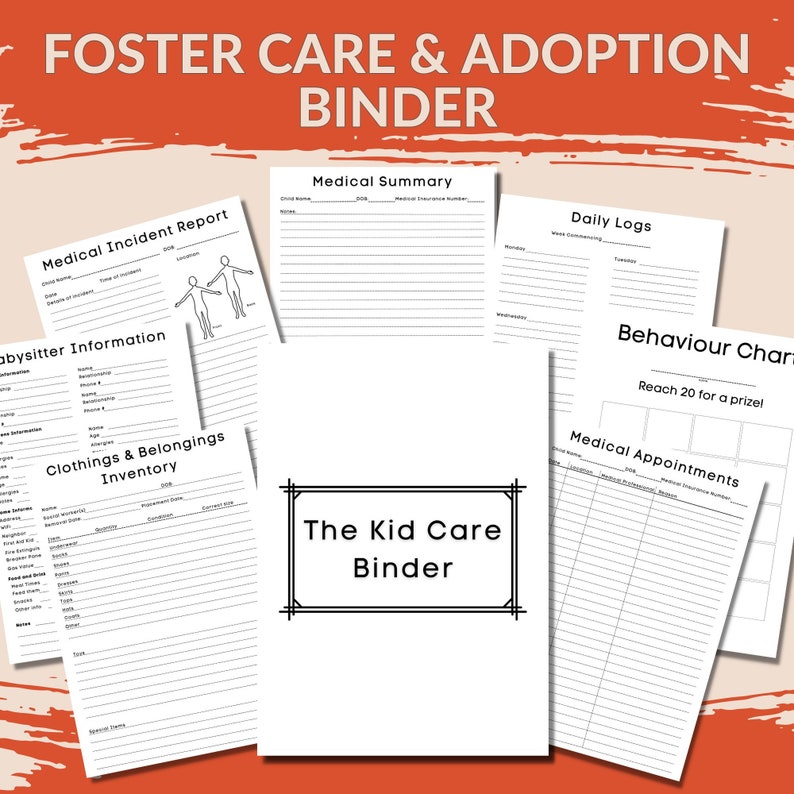 Foster Care Adoption Binder: Life Story Book (printable INSTANT ...