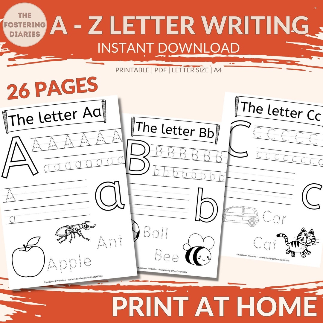 Learn to Write the Alphabet Workbook, Alphabet Tracing Worksheets, 26 ...