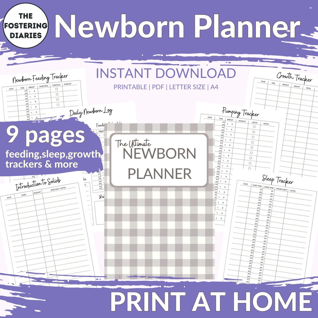 Newborn Planning Kit, Baby Planner, Newborn Daily Care Log, New Mom ...