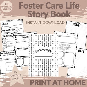 Foster Care Adoption Organization Binder Life Book Foster Carer Life ...