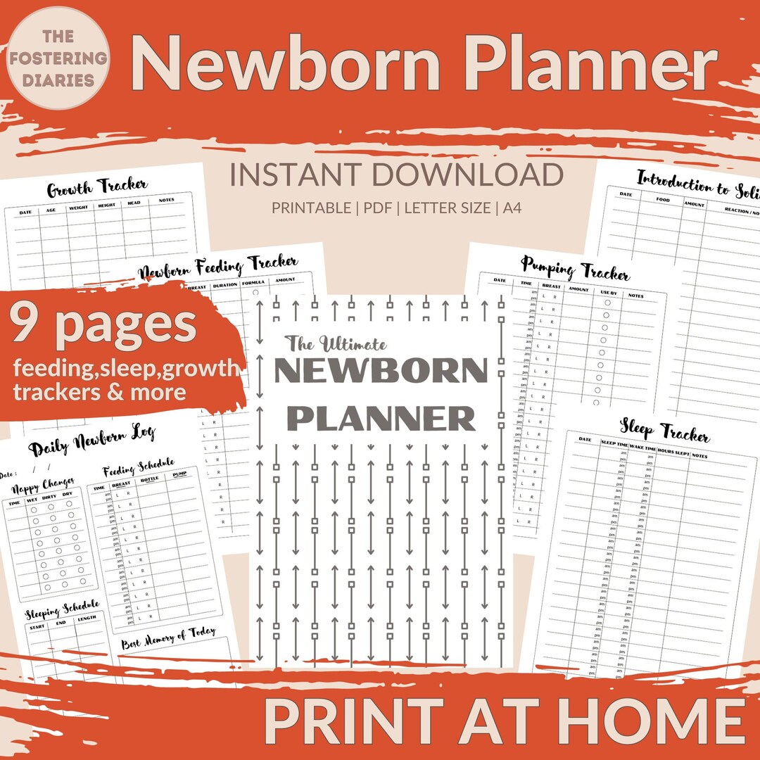 Printable Daily Baby Tracking Page DIY Baby Tracking Log Book Feed Log ...
