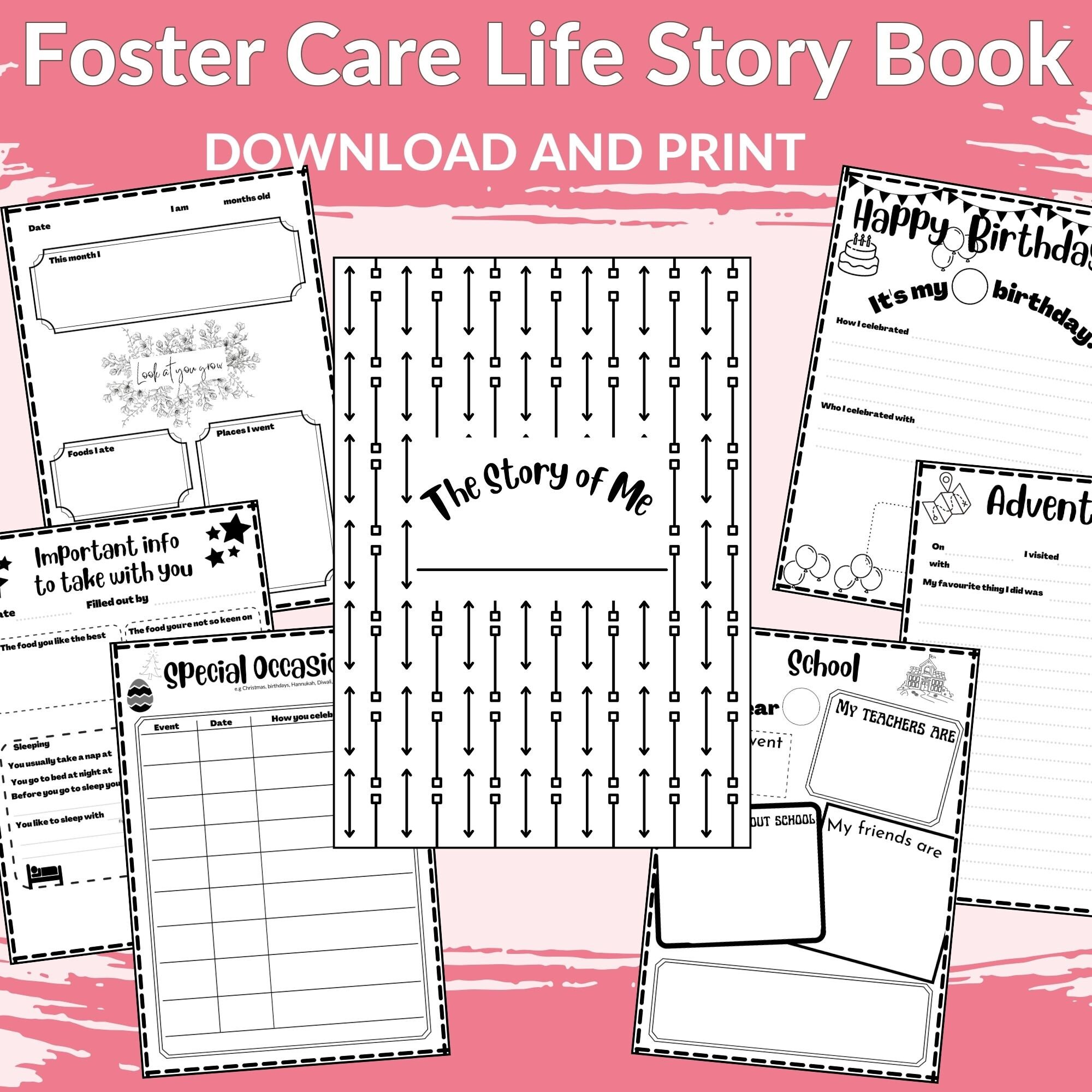Foster Care Binder Life Book | Foster Carer Life Story Book | Printable ...