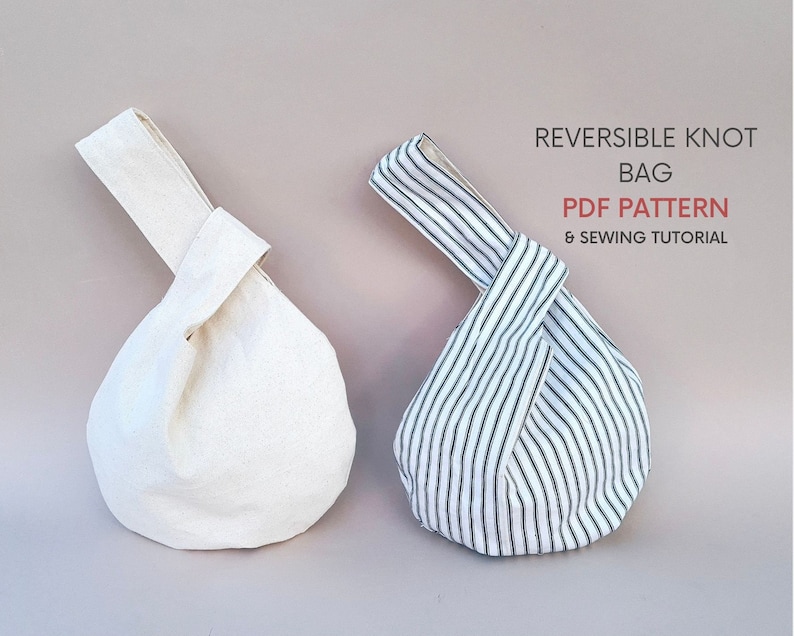 Reversible Japanese Knot Bag PDF Sewing Pattern With - Etsy
