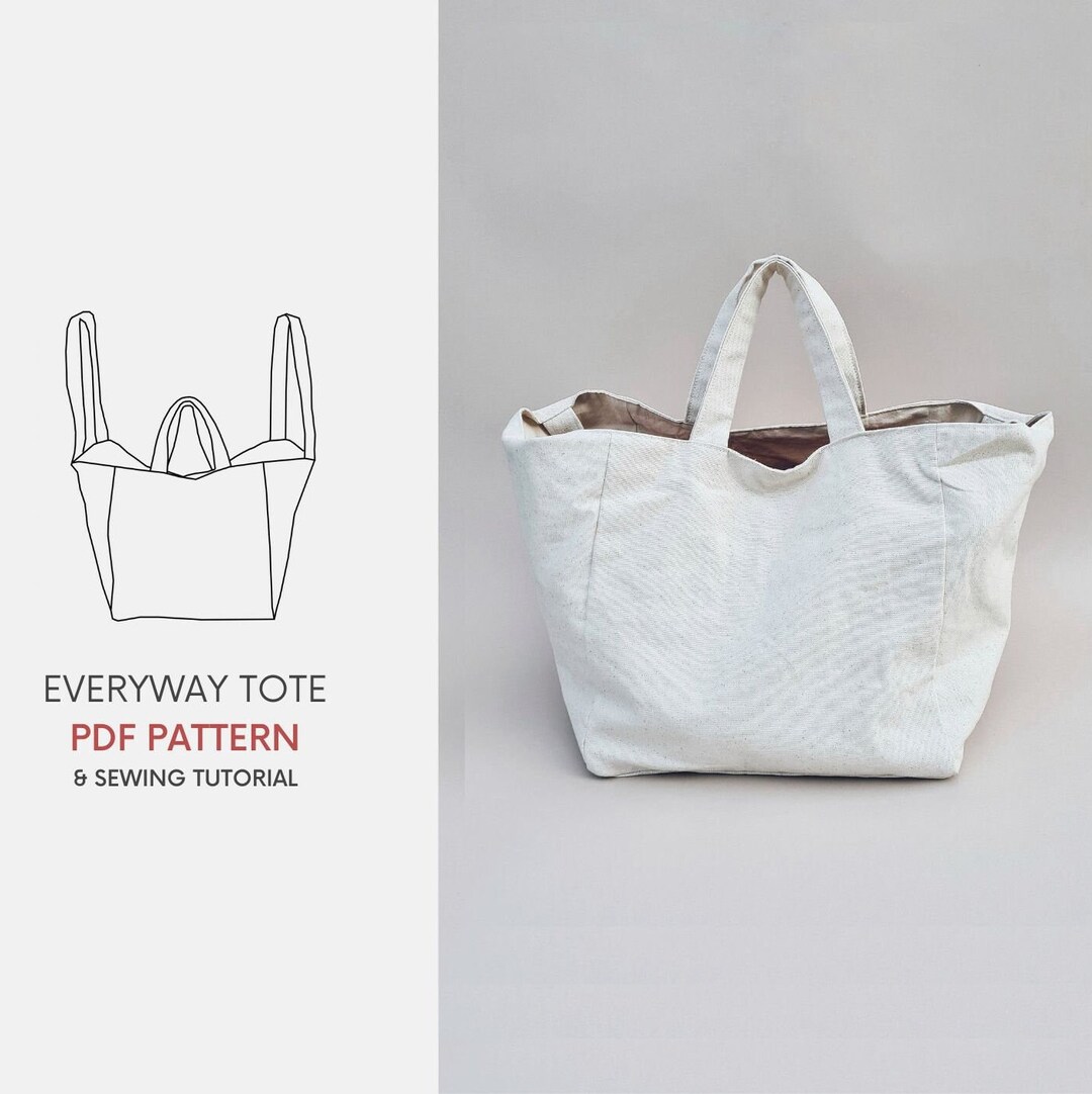 Everyway Tote Bag PDF Sewing Pattern & Tutorial Instant - Etsy