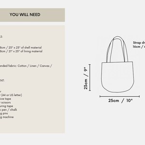 Small Oval Tote Bag | PDF Sewing Patterns With Tutorial | Cute Everyday ...