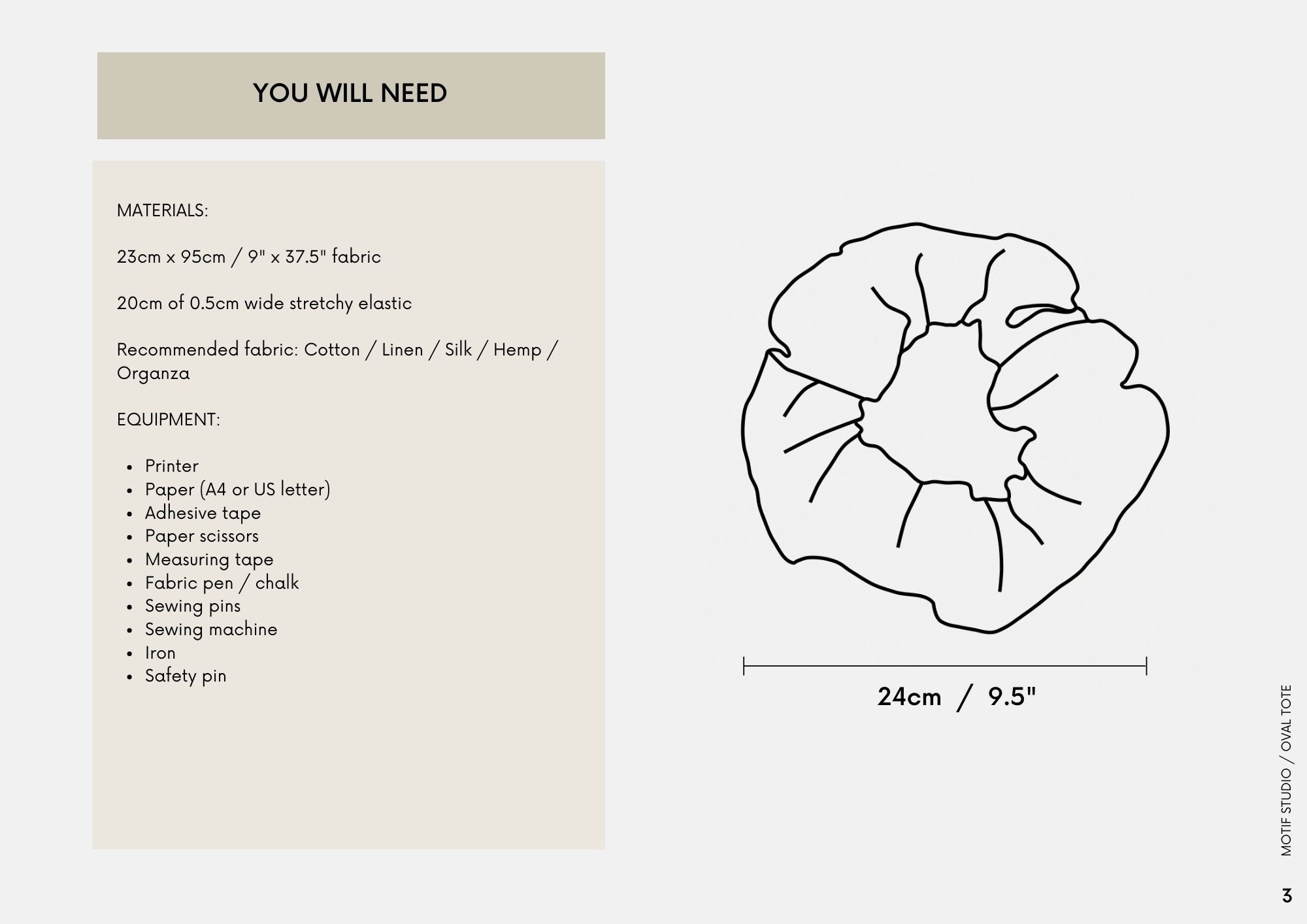 XL Scrunchie | PDF Sewing Pattern & Tutorial | Instant Digital Download ...