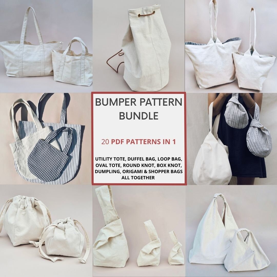 20 in 1 | Bag Pattern Bundle | PDF Sewing Patterns With Tutorial ...